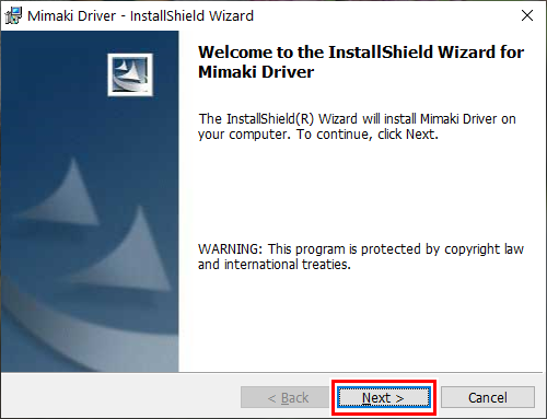 RasterLink7 [Inst] | Version upgrade through the [Program Update]