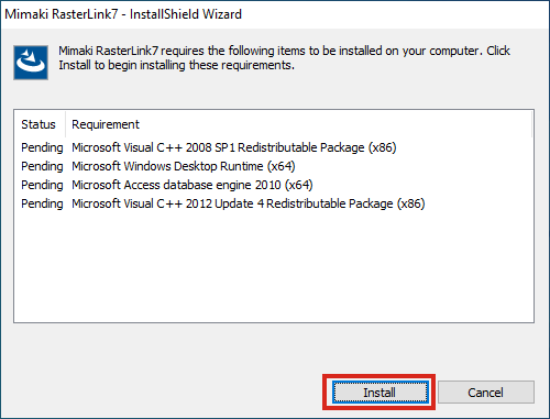 RasterLink7 [Inst] | Installation procedure
