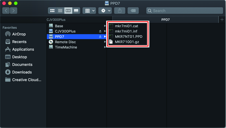 RasterLink7 [Net] | Hot Folder Settings Using the Finder