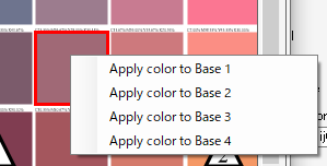 RasterLink7 [Ref] | CMYK Color chart - Screen Layout