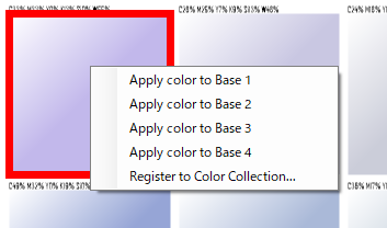 RasterLink7 [Ref] | Special Color chart - Screen Layout