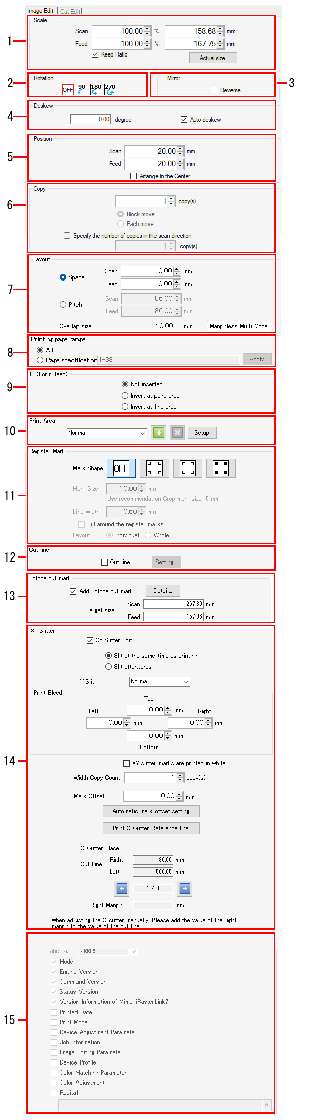 RasterLink7 [Ref] | General Print - Screen Layout