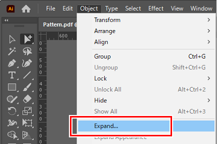 RasterLink7 [Ref] | Pattern objects are printed offset