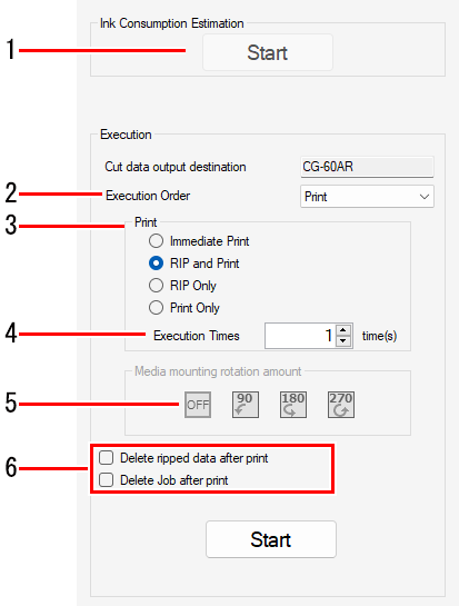 RasterLink7 [Ref] | Execute - Screen Layout