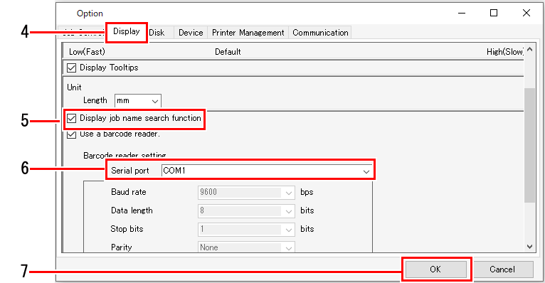 RasterLink7 [Ref] | Search Using a Barcode Reader
