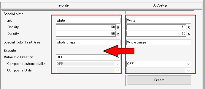 RasterLink7 [Ref] | Favorite Settings - Operations