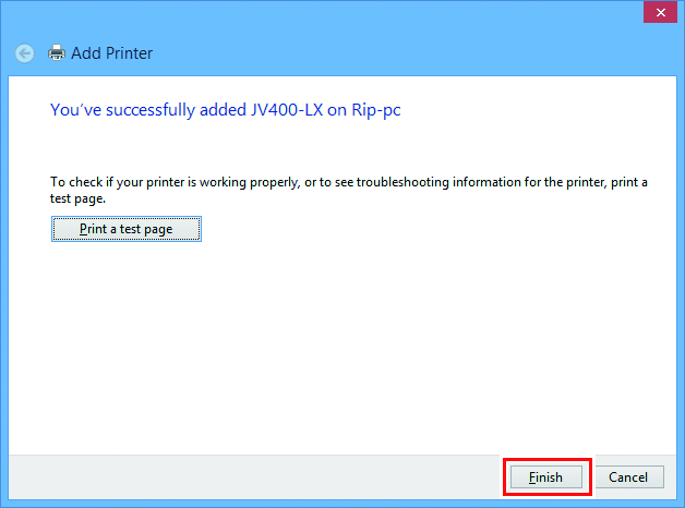 RasterLink6Plus [Net] | Printer Driver Installation